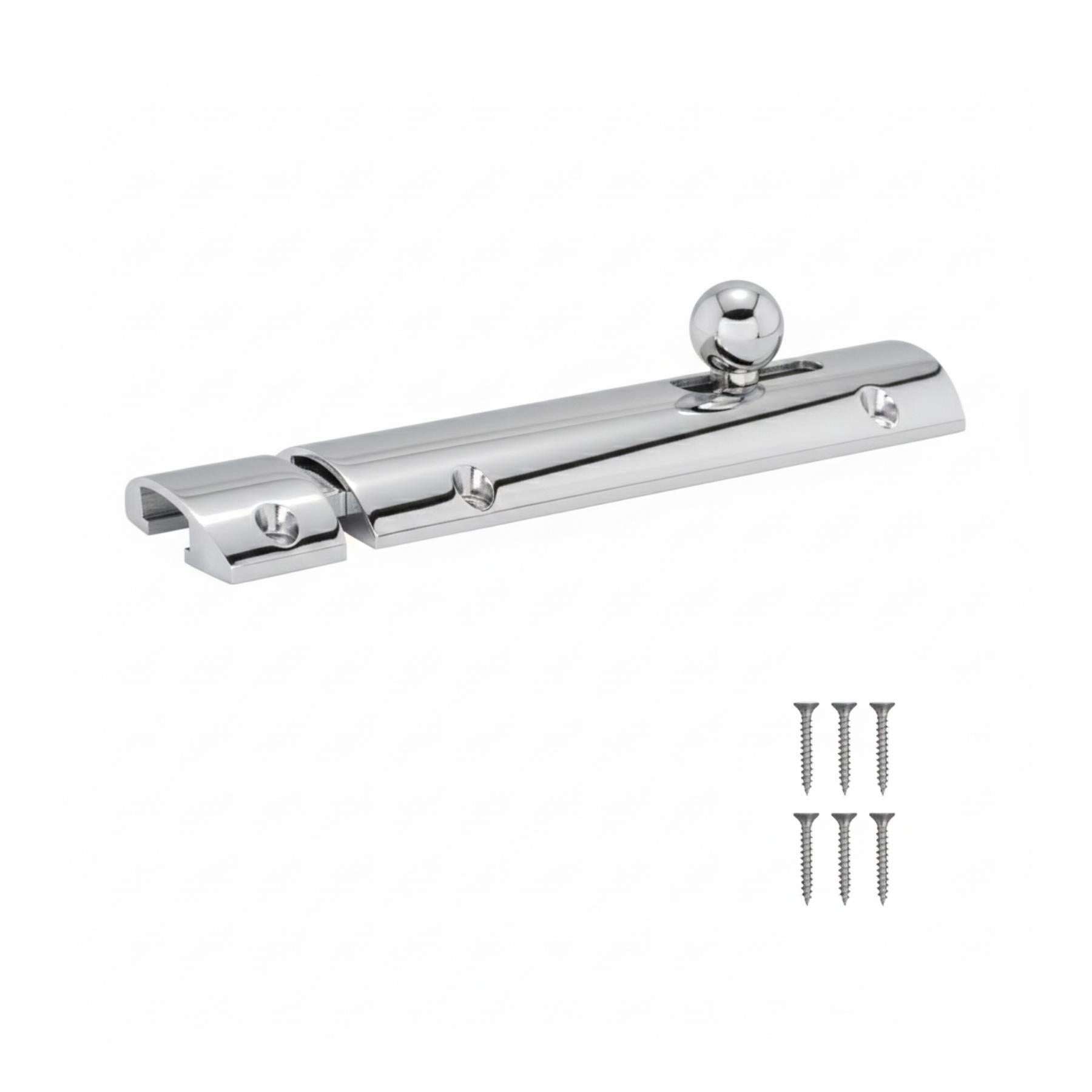 Convex Door Bolt 102mm 1 Pack - Chome Plated – Select Hardware