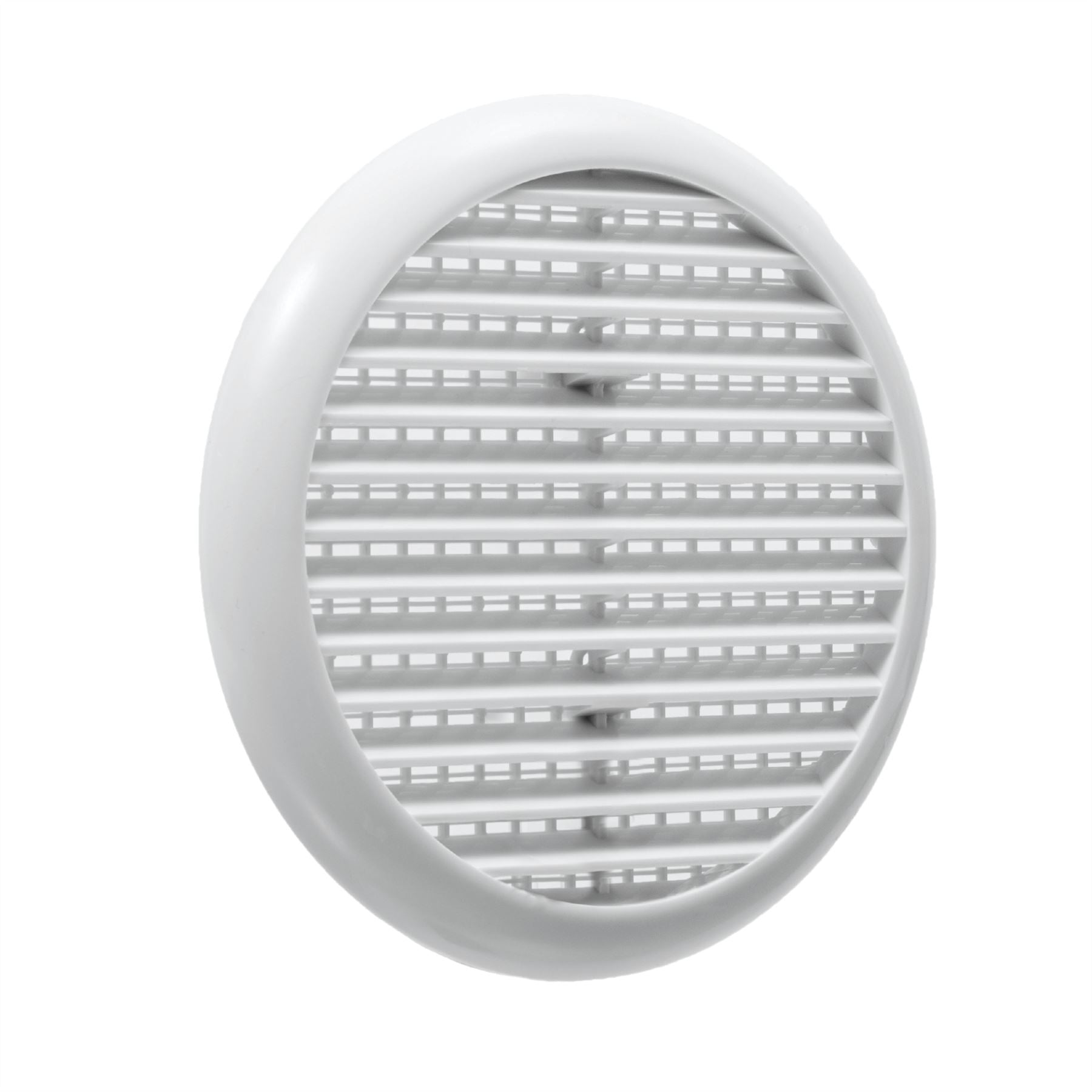 Round Louvre Air Vent Cover - Openings 80-152mm, Flyscreen - White ...