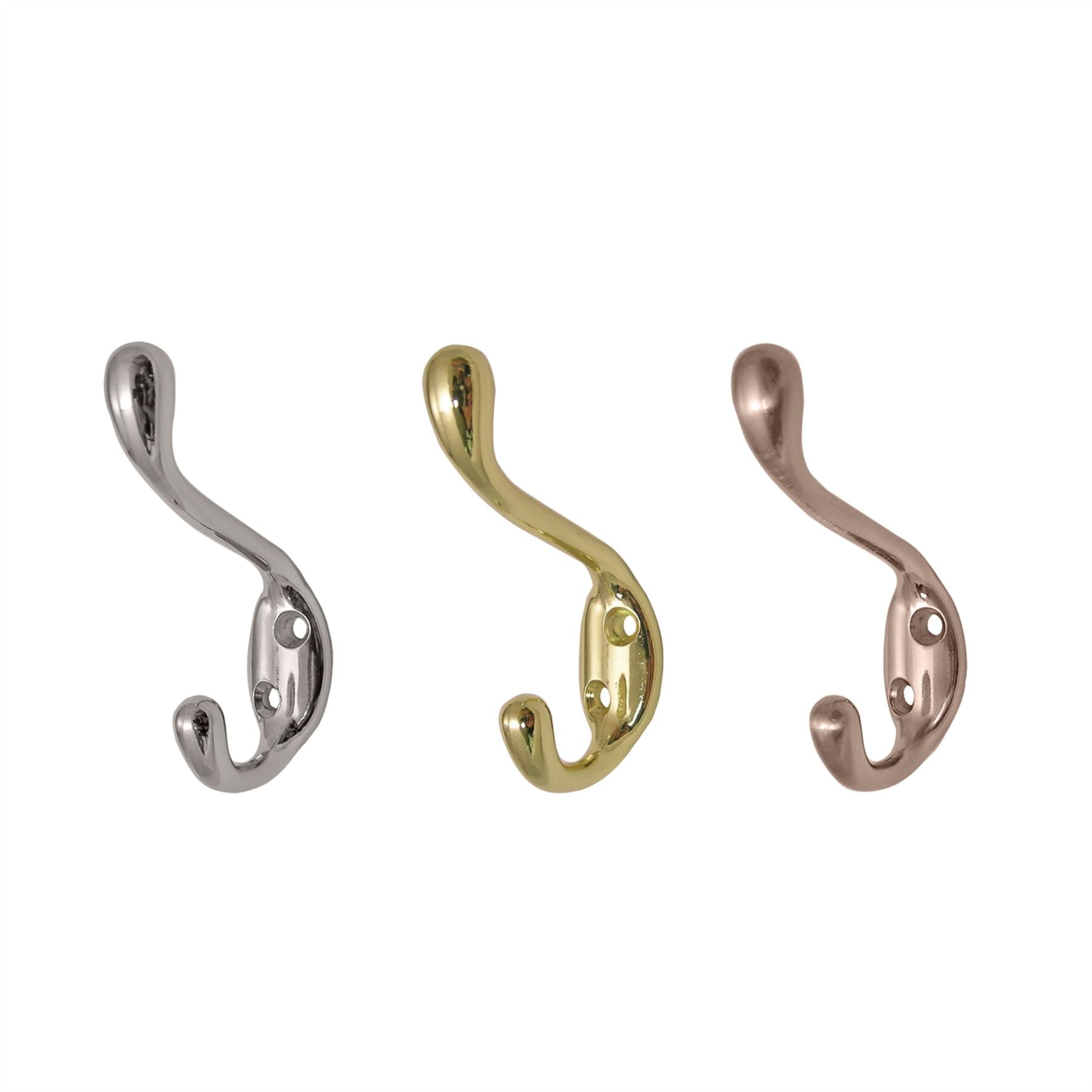 Heavy Duty Hat & Coat Hook 10 Pack - Strong Metal Wall Hooks for Home ...
